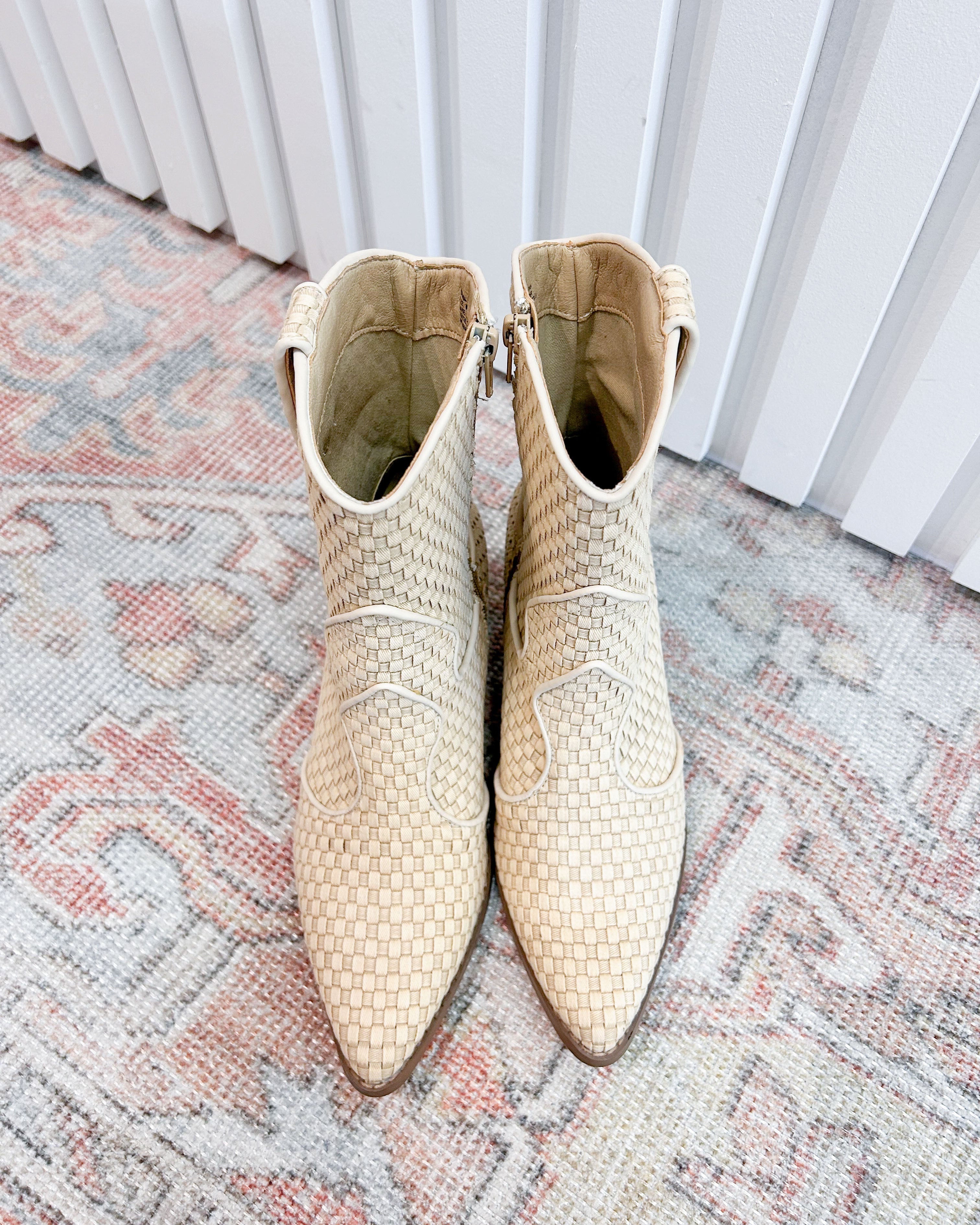 Woven On-Trend Booties – The Exclusive Look